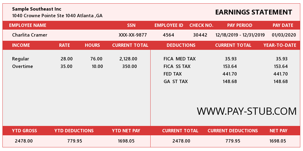 Adp Pay Stub Template Excel For Your Needs